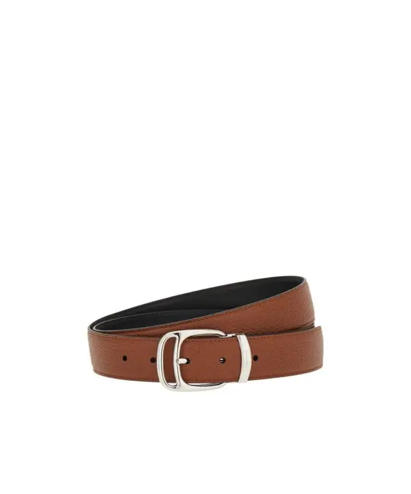 FERRAGAMO Reversible Belt - Cognac/black
