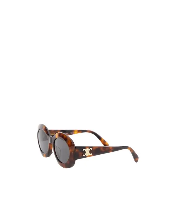 Celine Triomphe 14 Sunglasses In Acetate - Brown