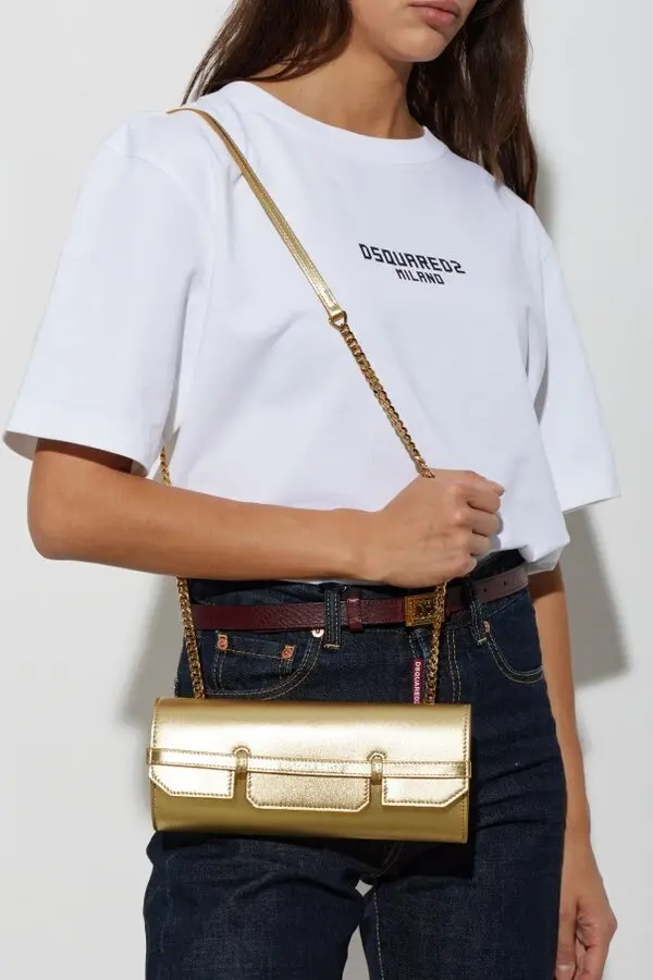Dsquared2 Chic Night Clutch Bag - Gold