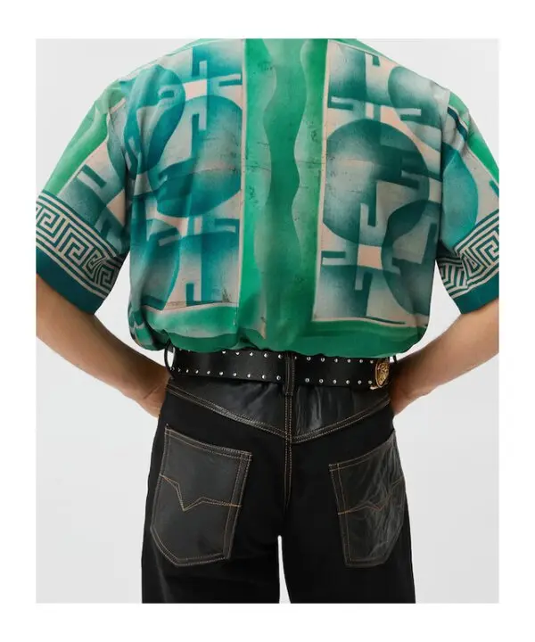 Versace Greca-print Medusa-head Shirt