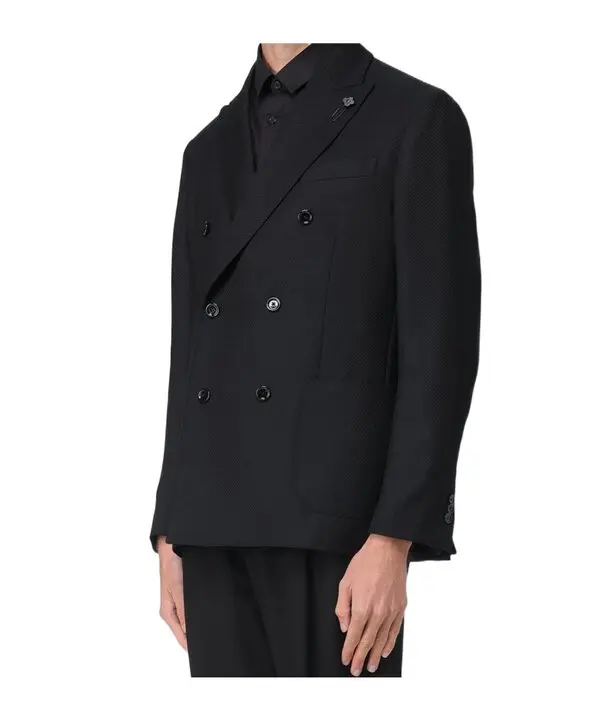 LARDINI Double-breasted Wool Jacket