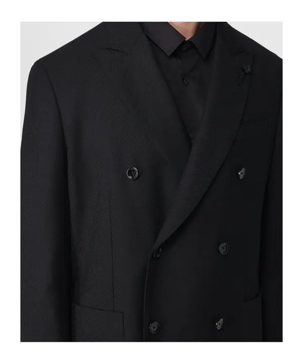 LARDINI Double-breasted Wool Jacket