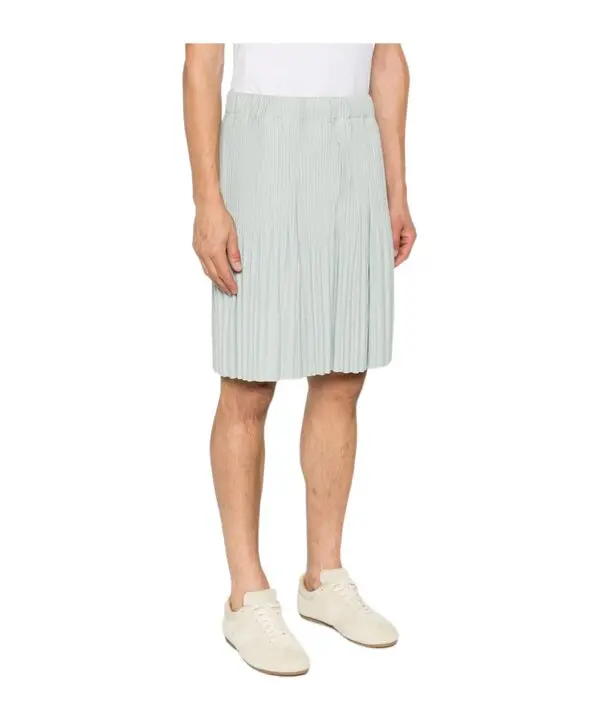 Issey Miyake Pleated Wide Leg Shorts