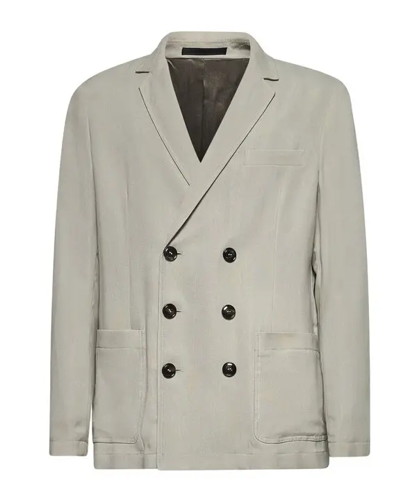 Giorgio Armani Classic Double-breasted Jacket - Gray