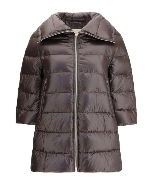 Herno Cleofe Cropped-sleeve Down Jacket - Black