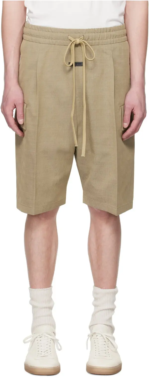 Fear Of God Logo-patch Drawstring Cargo Shorts