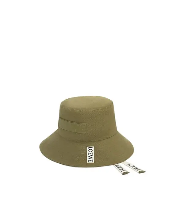Loewe Fisherman Hat In Canvas - Green