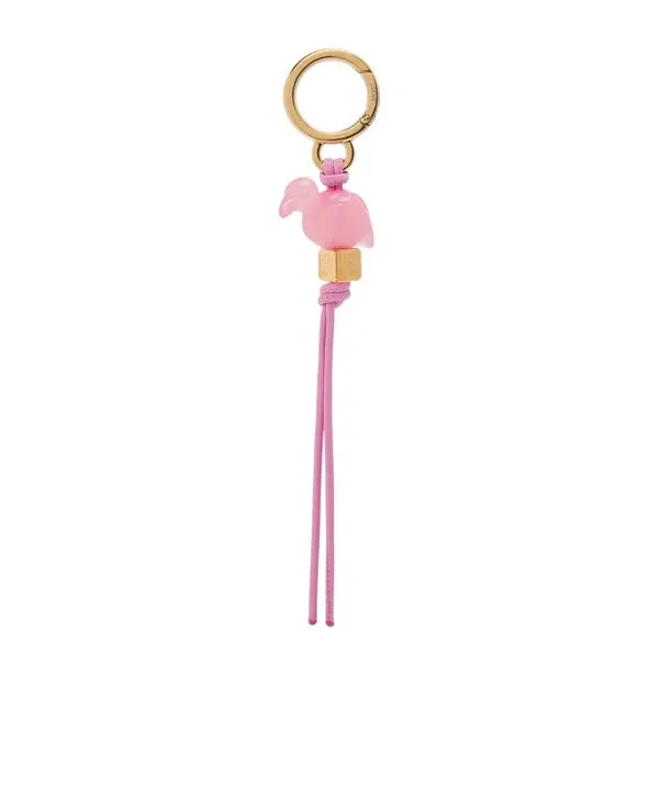 Loewe Flamingo Charm In Acetate And Classic Calfskin - Pink