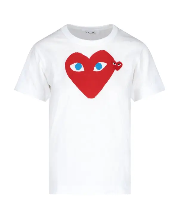 Play Comme Des Garcon Comme Des Garçons Play Heart Logo T-shirt - White