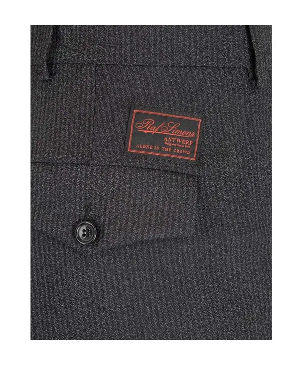 Raf Simons Striped Wool-blend Pants