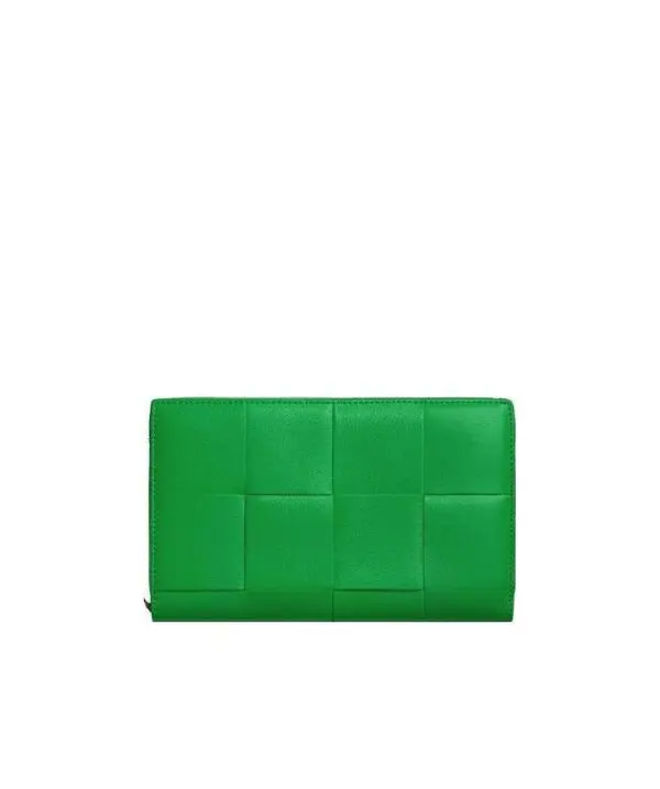 Bottega Veneta Cassette Zip Around Wallet - Green