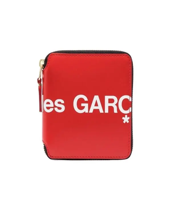 Comme Des Garçons Logo Wallet - Red