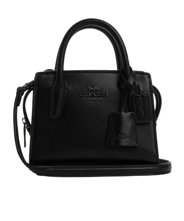 COACH Mini Andrea Logo Shoulder Bag - Black