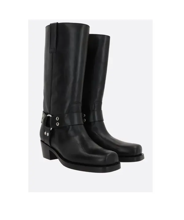 Paris Texas Square Toe Studded Ankle Boots
