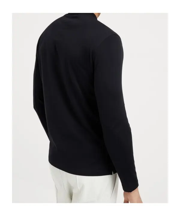 Brunello Cucinelli Mock-neck Cotton T-shirt