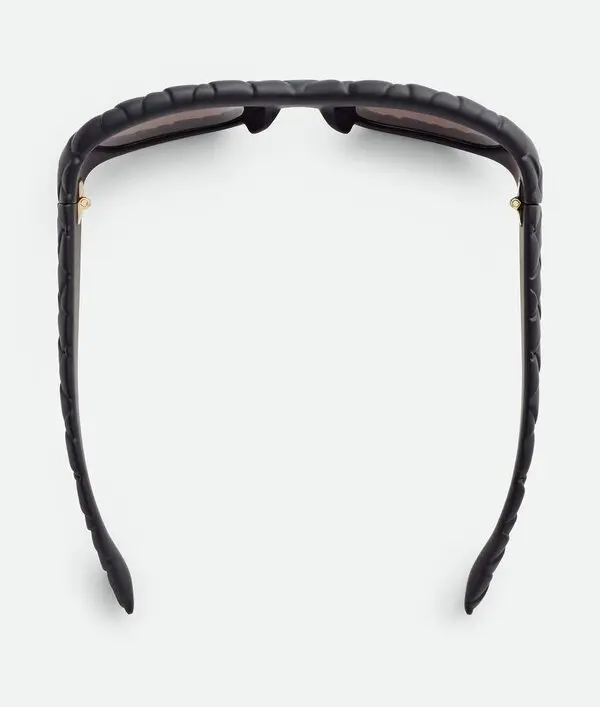 Bottega Veneta Intrecciato Rectangular Sunglasses