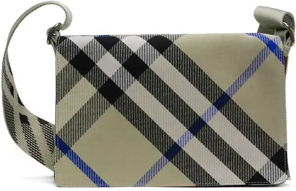 Burberry Checked Foldover Crossbody Bag - Moss Color