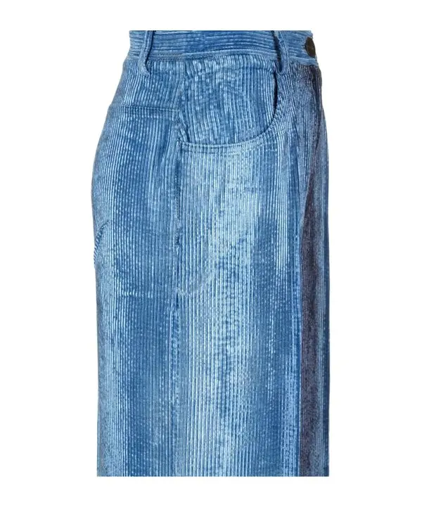 FORTE_FORTE Degradé Denim Velvet Wide-leg Pants