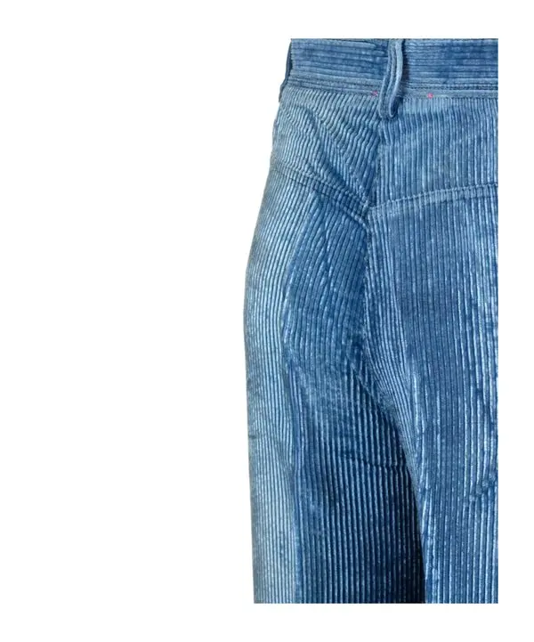 FORTE_FORTE Degradé Denim Velvet Wide-leg Pants