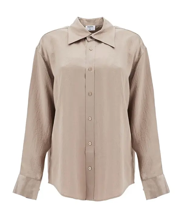 Filippa K Crinkled Shirt - Nude