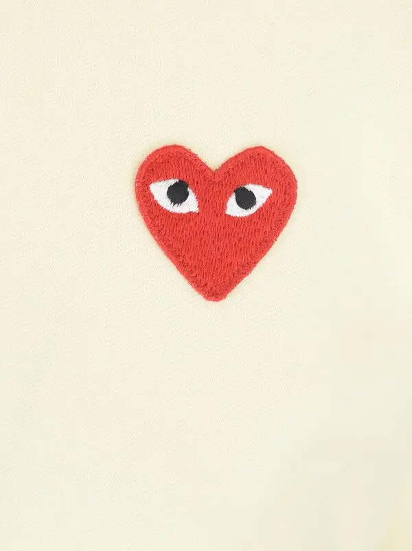 Play Comme Des Garcon Embroidered Heart Logo Hoodie