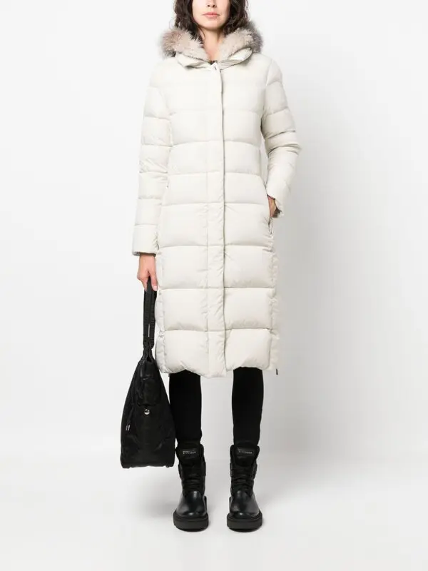 MOORER Coats Ivory