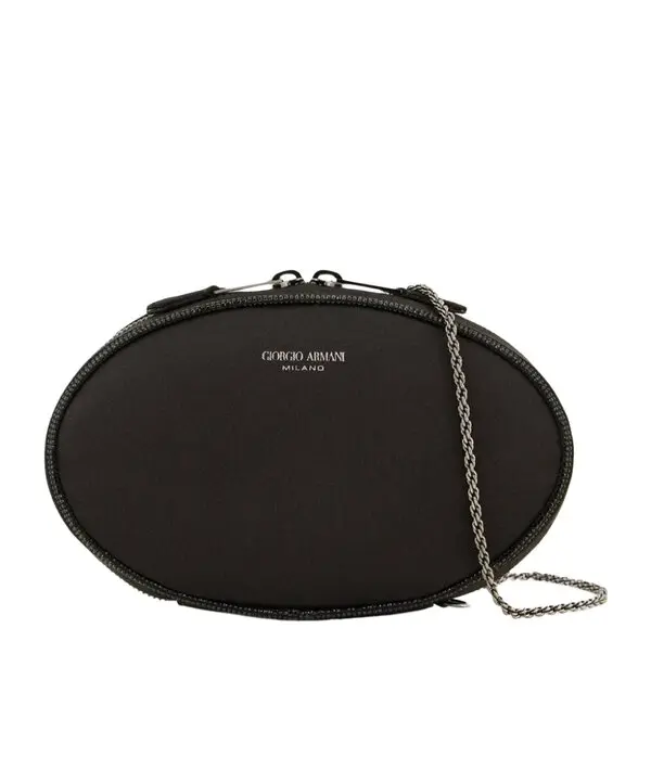 Giorgio Armani Chain-link Clutch Bag - Black