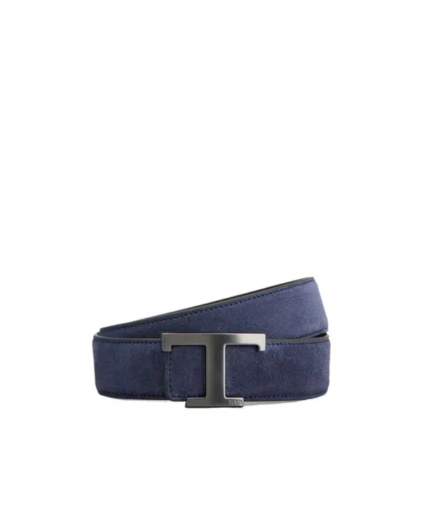 TOD'S T Timeless Buckled Reversible Belt - Blue