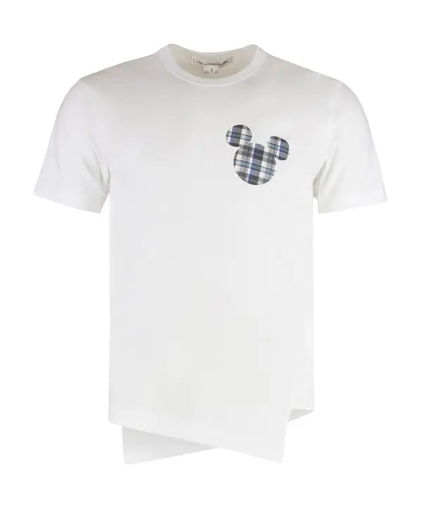 Comme Des Garçons Round Neck Short Sleeve T-shirt - White