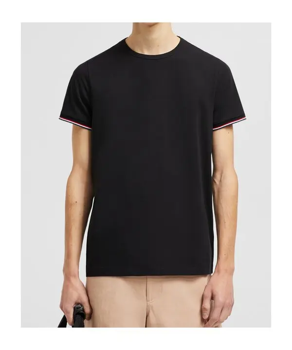 Moncler Striped Trim Crewneck T-shirt