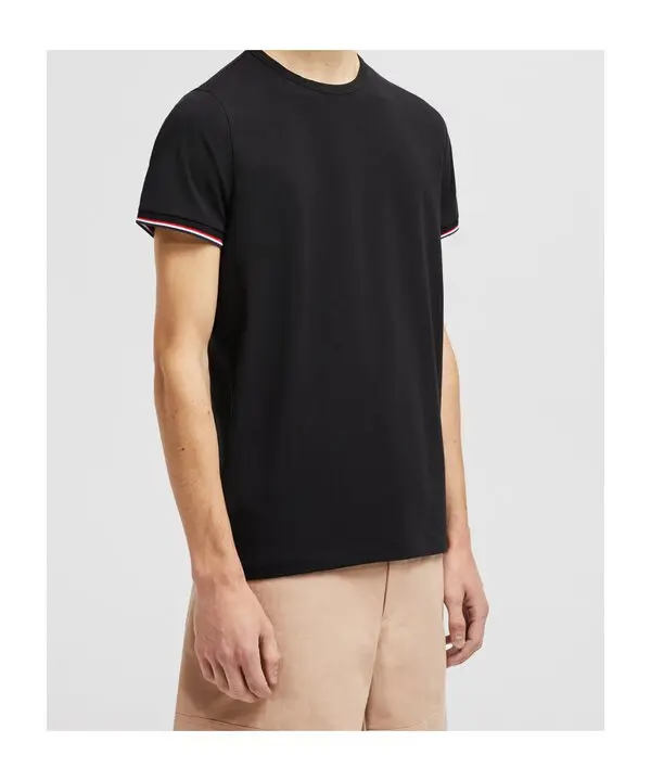 Moncler Striped Trim Crewneck T-shirt