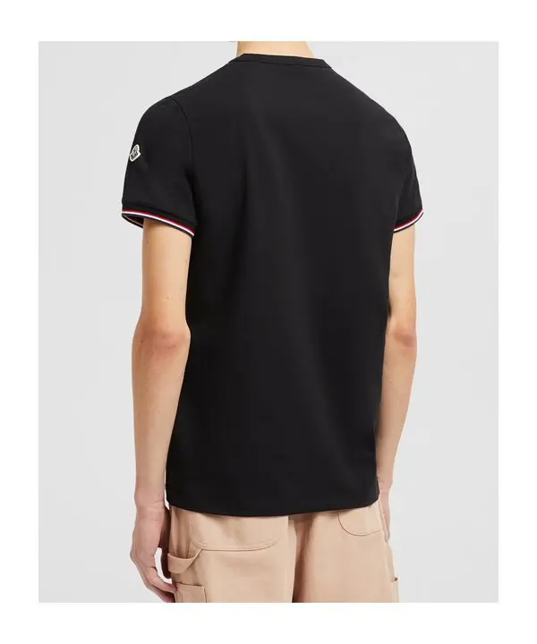 Moncler Striped Trim Crewneck T-shirt