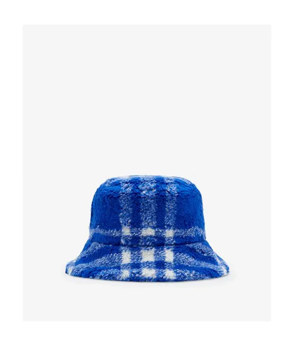 Burberry Plaid-check Pattern Felted Bucket Hat