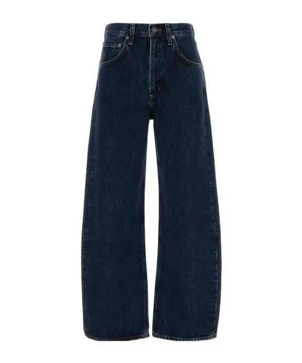 AGOLDE Buttoned Tapered Leg Jeans - Black