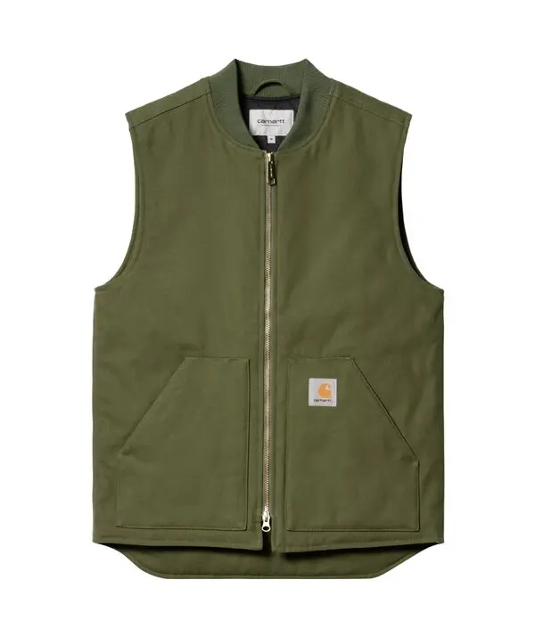 Carhartt Work In Progress Logo Patch Zipped Gilet