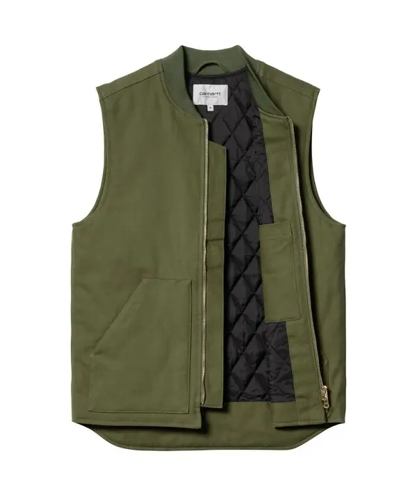 Carhartt Work In Progress Logo Patch Zipped Gilet