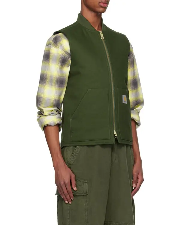 Carhartt Work In Progress Logo Patch Zipped Gilet