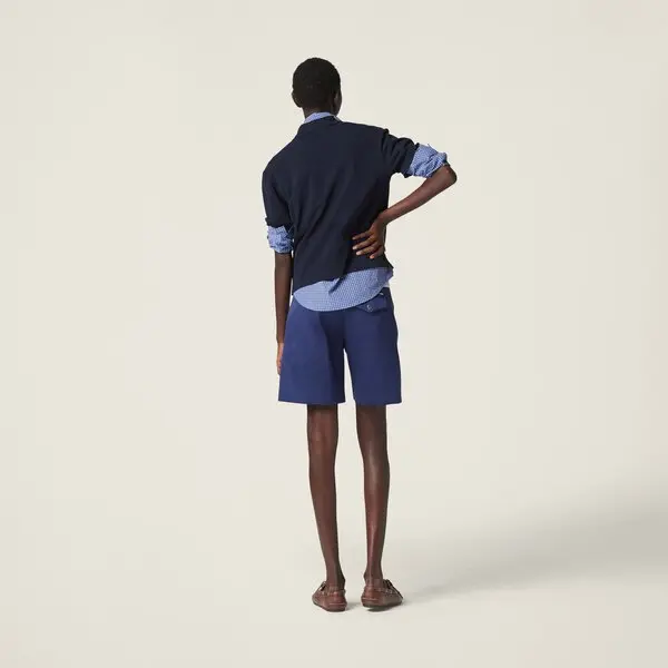 Miu Miu Satin Shorts With Contrast Waistband