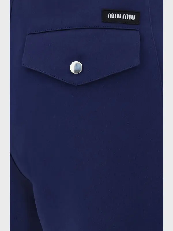 Miu Miu Satin Shorts With Contrast Waistband
