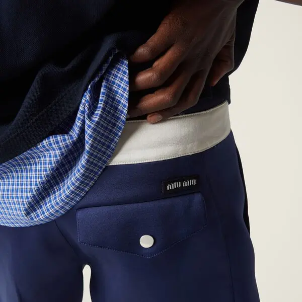 Miu Miu Satin Shorts With Contrast Waistband