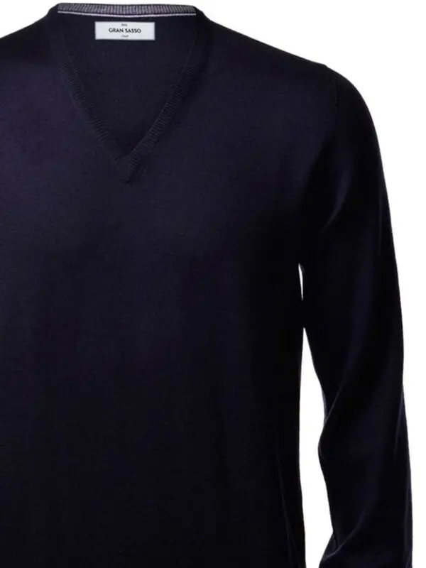 GRAN SASSO V-neck Knitted Pullover