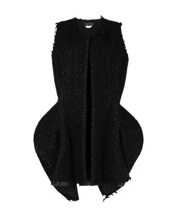Comme Des Garçons Sleeveless Wool Coat - Black