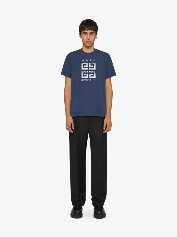 Givenchy Faded 4g Logo Printed Crewneck T-shirt