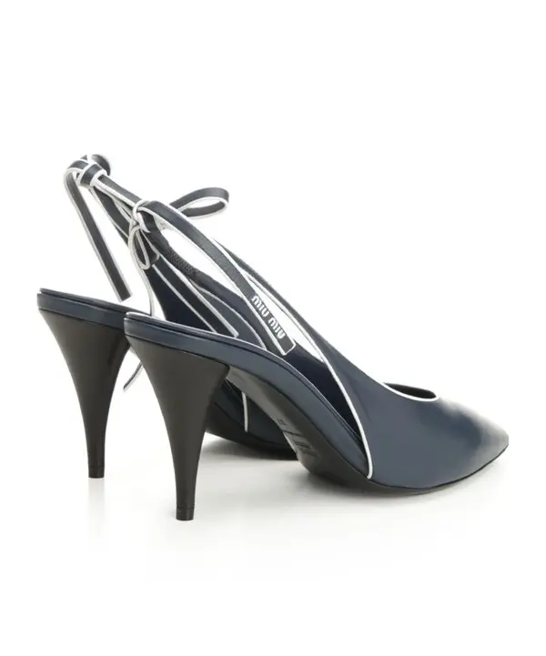 Miu Miu Bow-detailed Pointed-toe Slingback Pumps