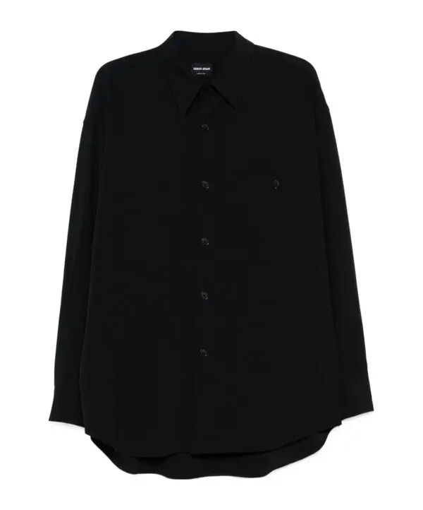 Giorgio Armani Classic Button-up Shirt - Black