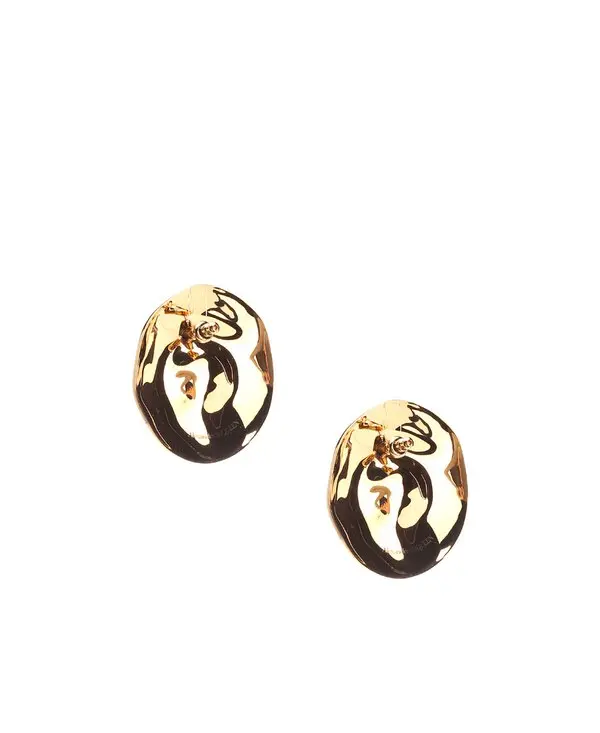 Alexander McQueen Beam Dented Circular Earrings