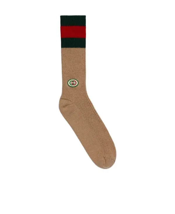 Gucci Logo-patch Crew Socks