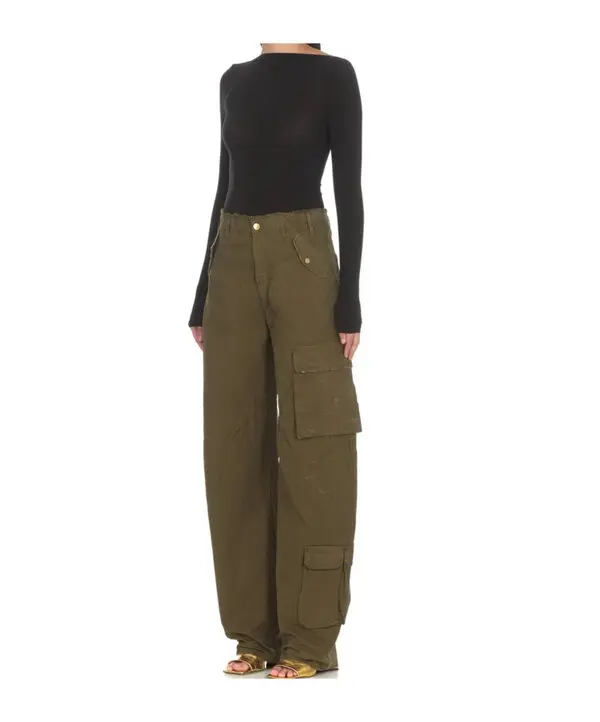 DARKPARK Distressed Wide-leg Cargo Jeans