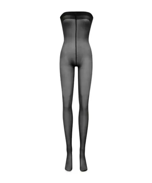 Saint Laurent Classic Strapless Jumpsuit Tights - Black