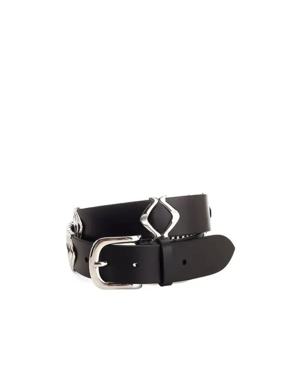 Isabel Marant Étoile Beads-embellished Buckle Belt - Black